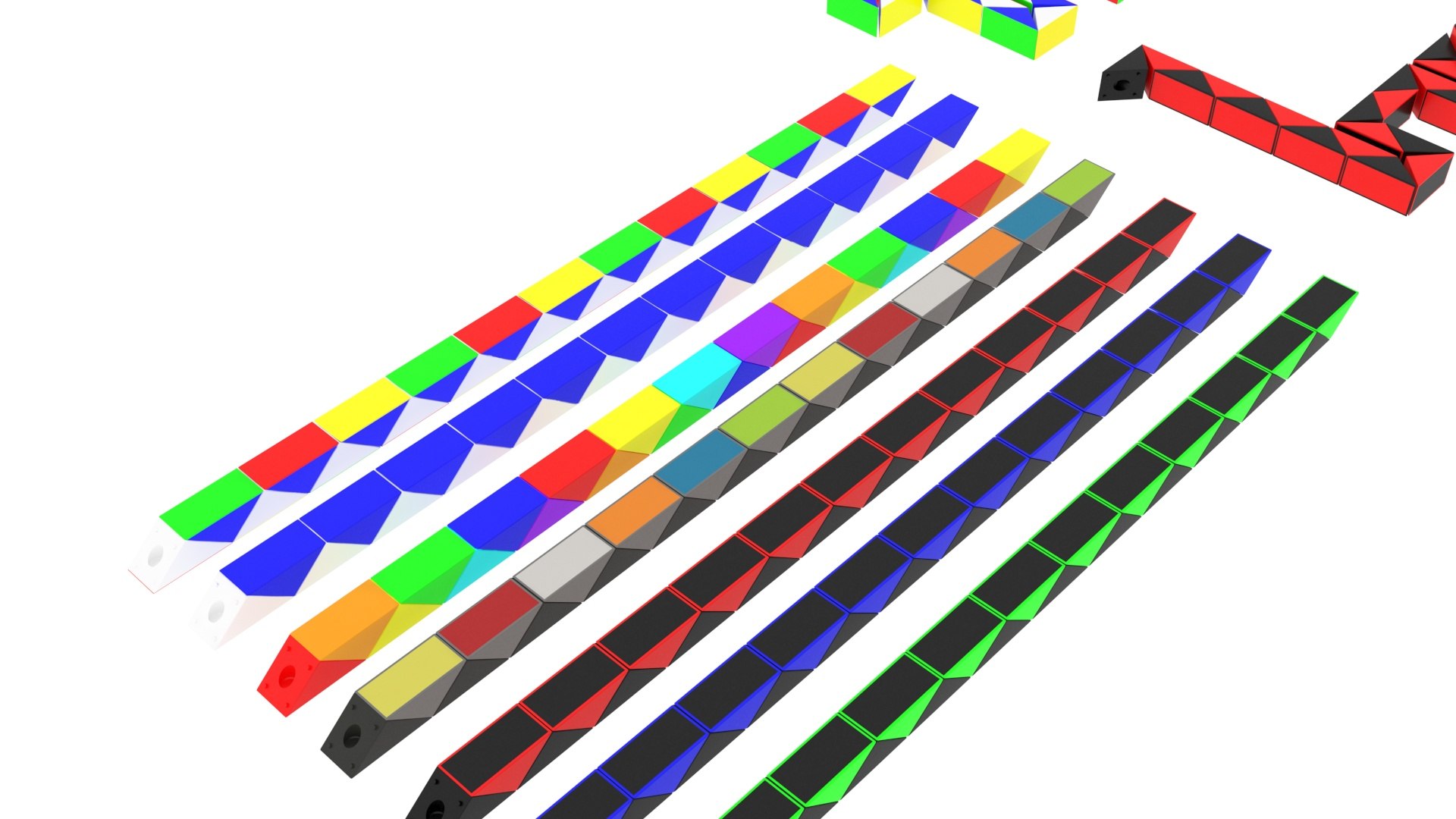 Snake Puzzles Set 3D Model - TurboSquid 1892286