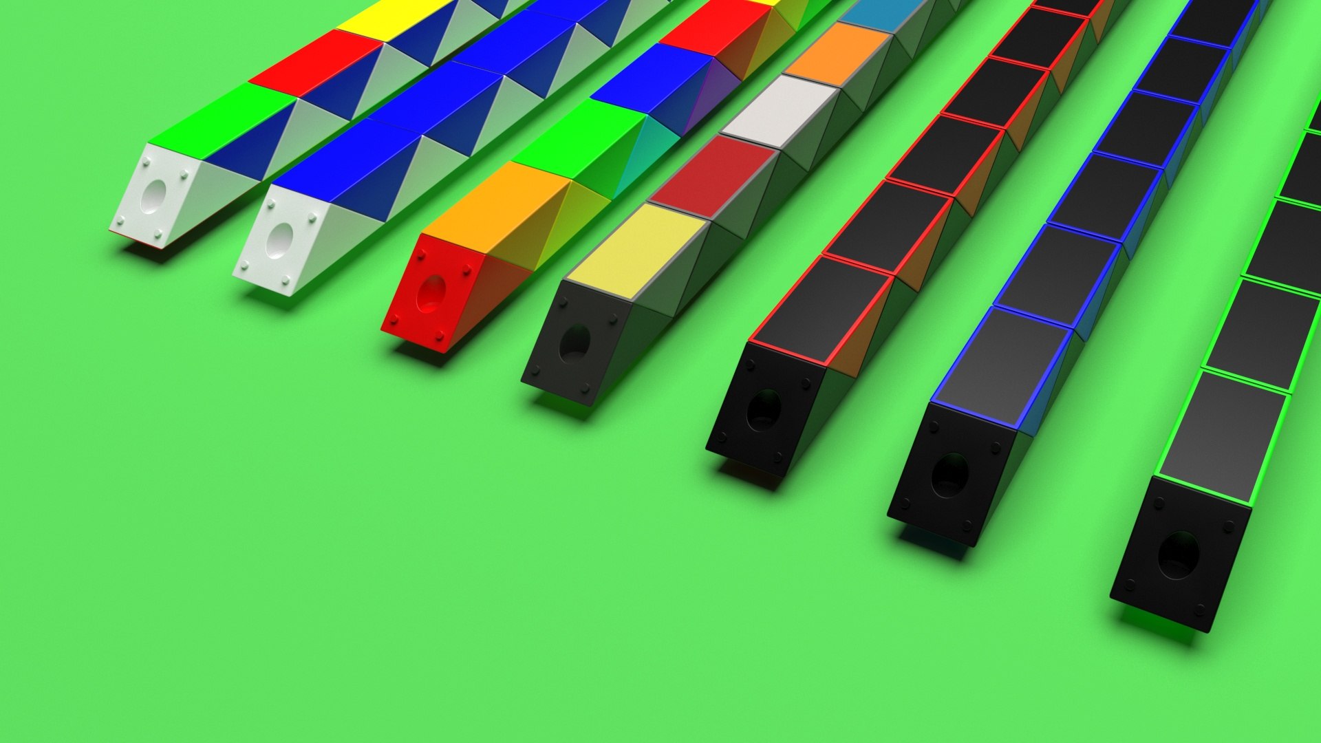 Snake Puzzles Set 3D Model - TurboSquid 1892286