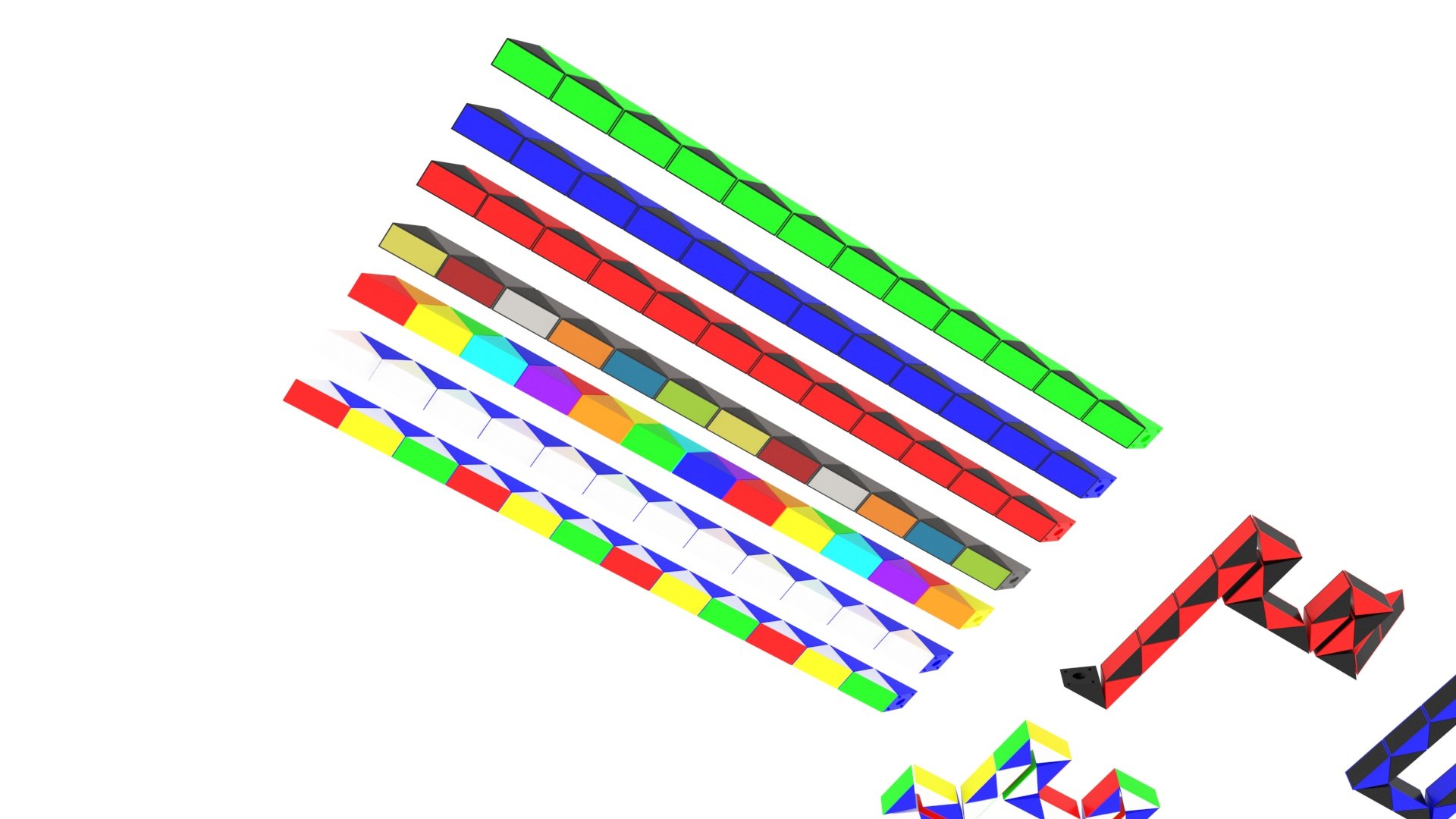 Snake Puzzles Set 3D Model - TurboSquid 1892286