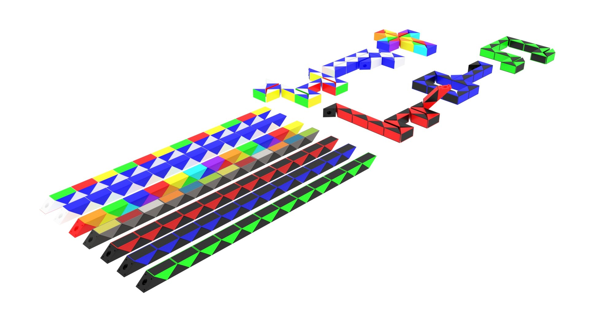 Snake Puzzles Set 3D Model - TurboSquid 1892286