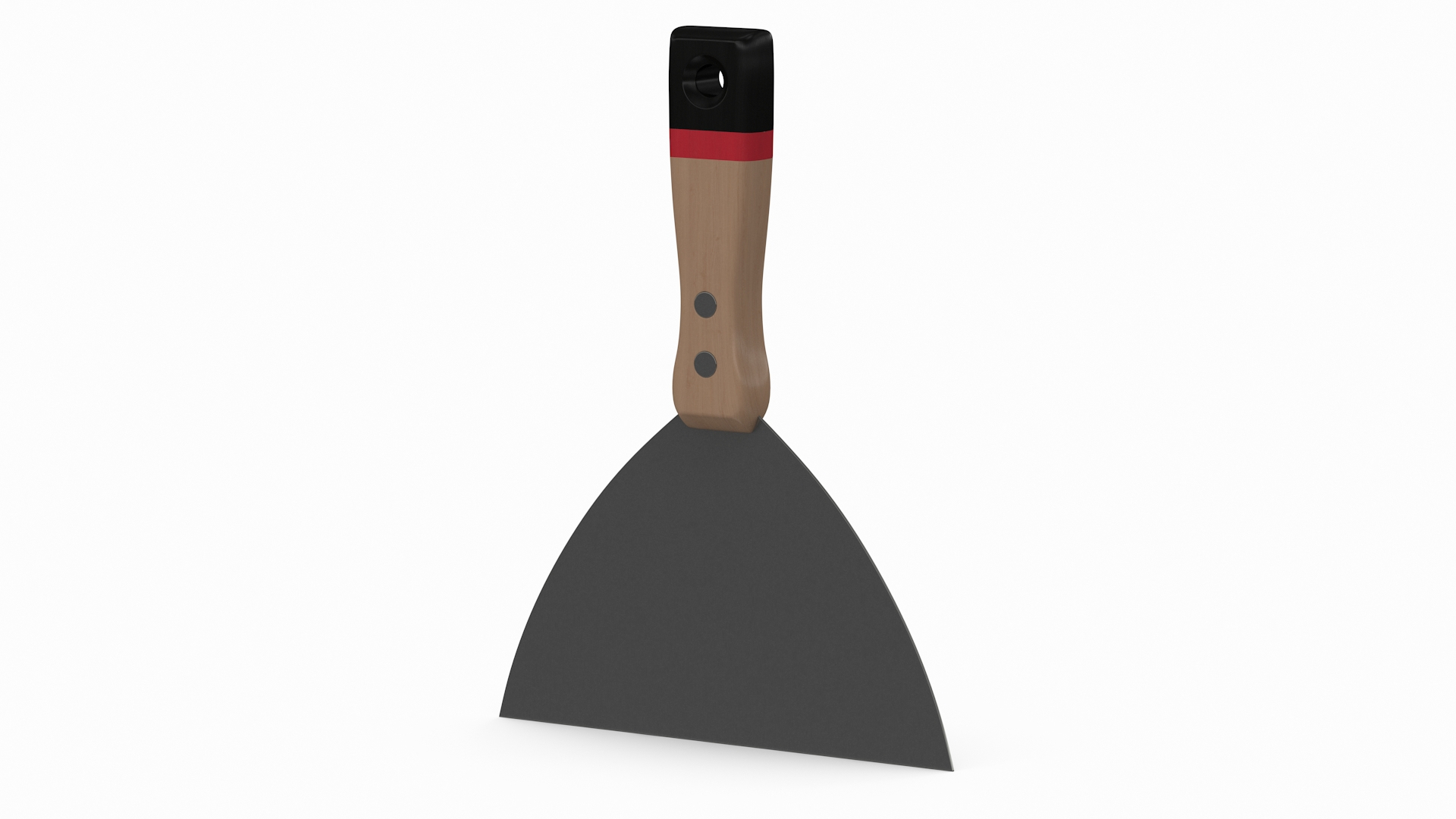Scraper 6 Inch Wood Handle 3D - TurboSquid 1943612