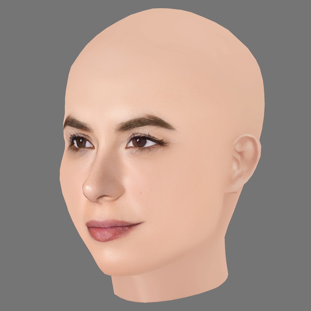 Giulia Michelini Head - No Hair - Low Poly Head For Game 3D Model ...