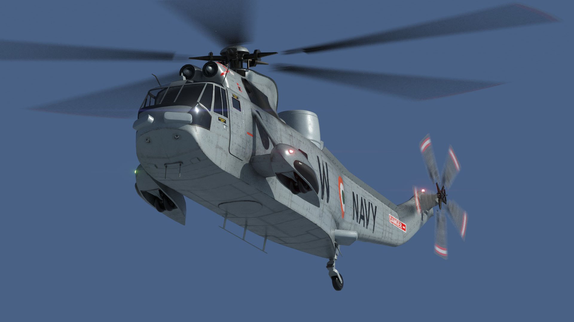 WS-61 SeaKing MK42B Indian Navy Animated 3D Model 3D Model - TurboSquid ...