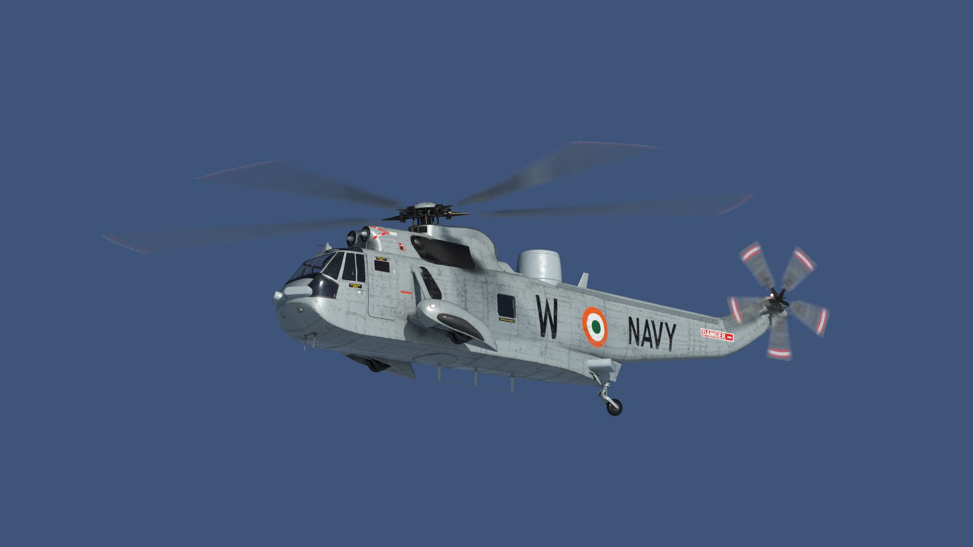 WS-61 SeaKing MK42B Indian Navy Animated 3D Model 3D Model - TurboSquid ...