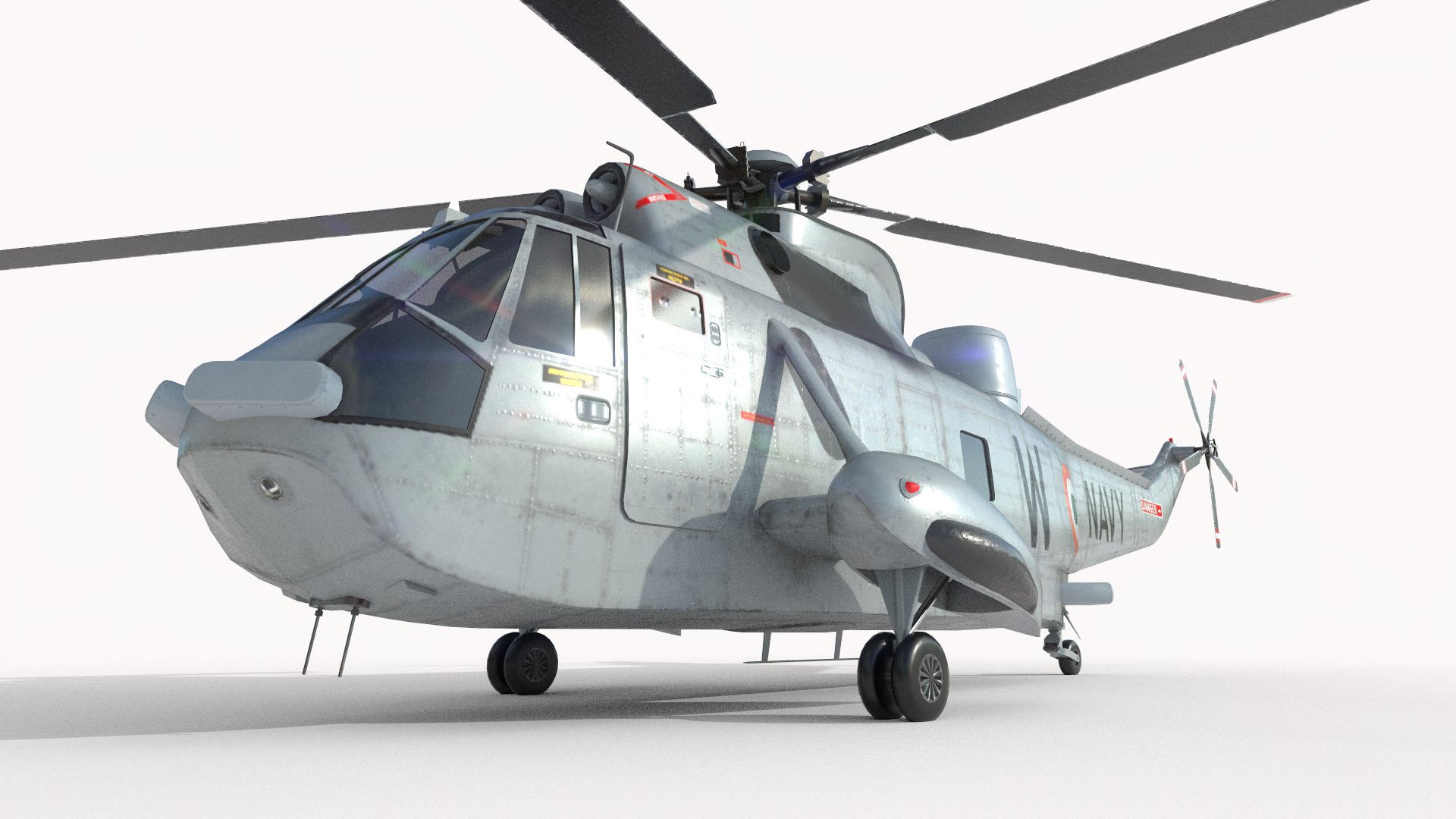 WS-61 SeaKing MK42B Indian Navy Animated 3D Model 3D Model - TurboSquid ...
