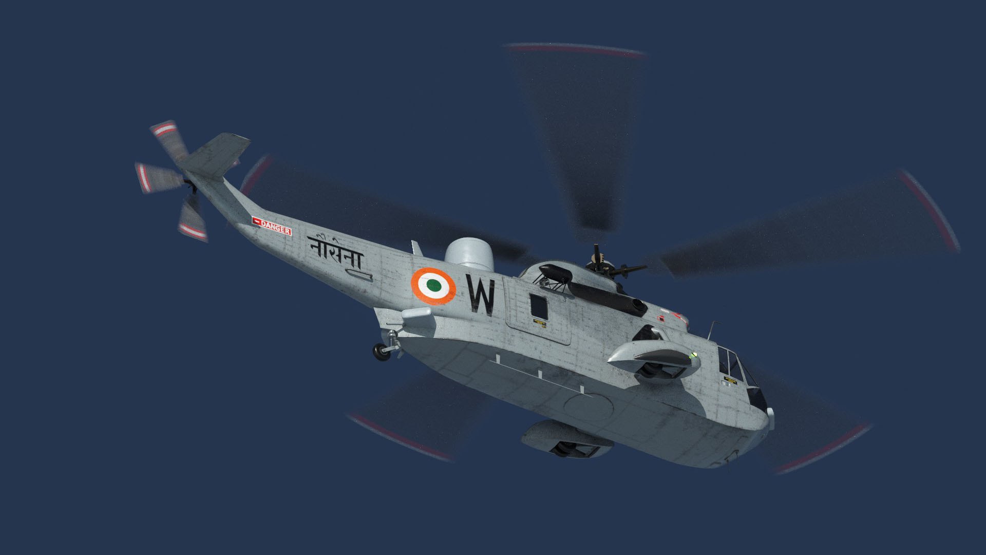 WS-61 SeaKing MK42B Indian Navy Animated 3D Model 3D Model - TurboSquid ...