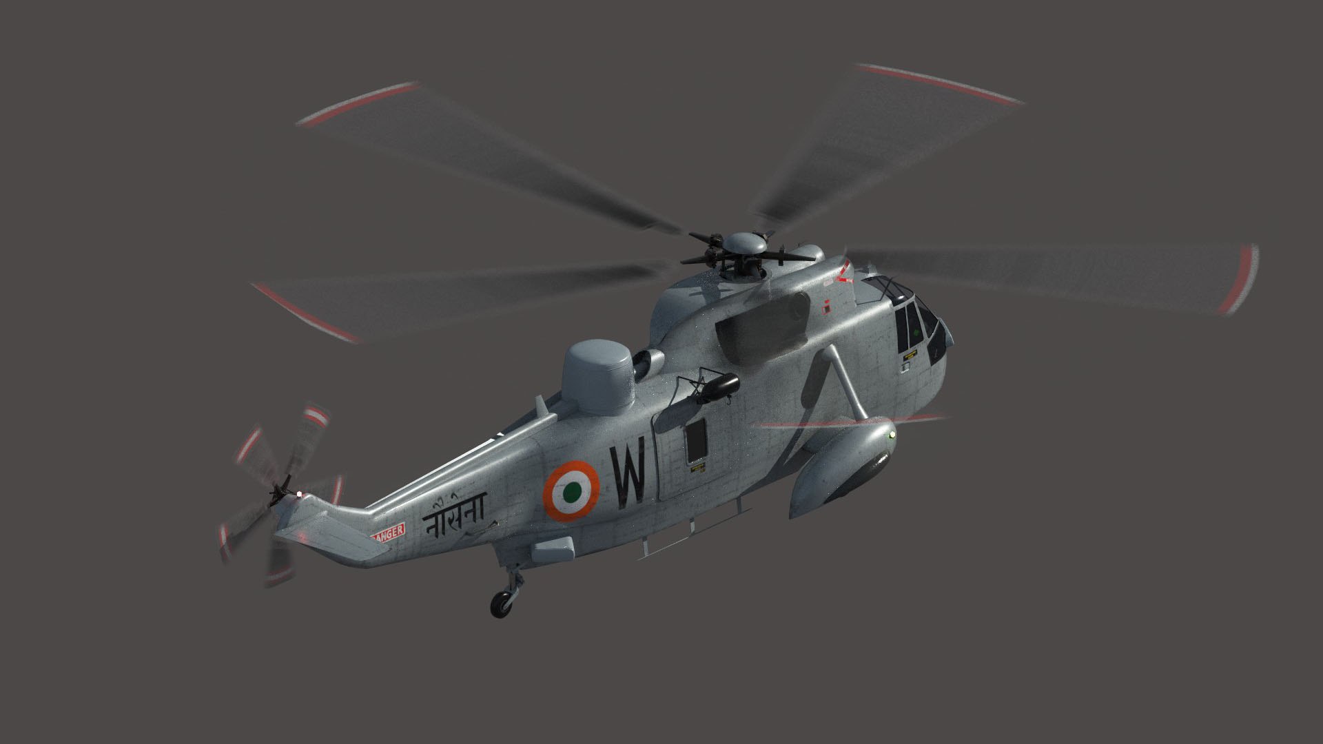 WS-61 SeaKing MK42B Indian Navy Animated 3D Model 3D Model - TurboSquid ...