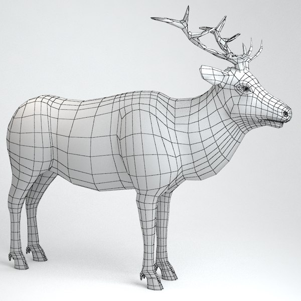 3d male elk model