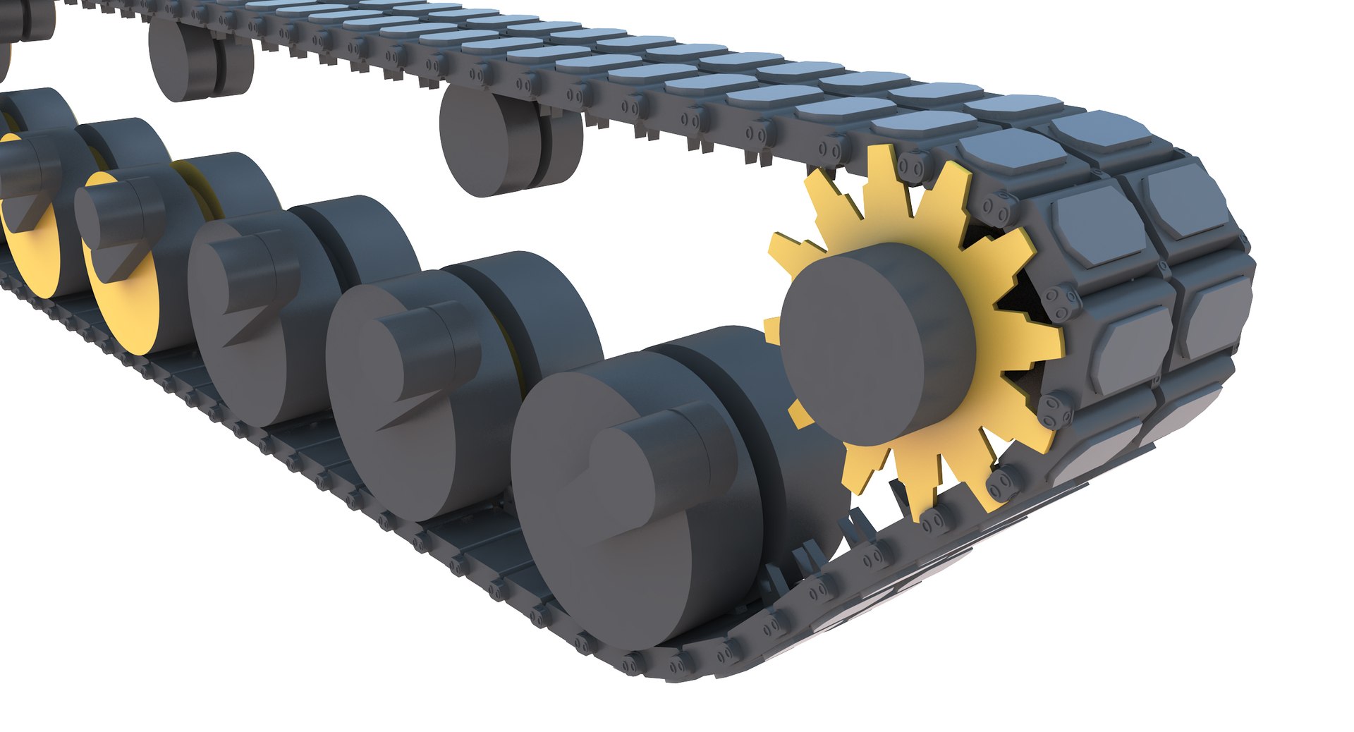 3D Tank Track - TurboSquid 1579822