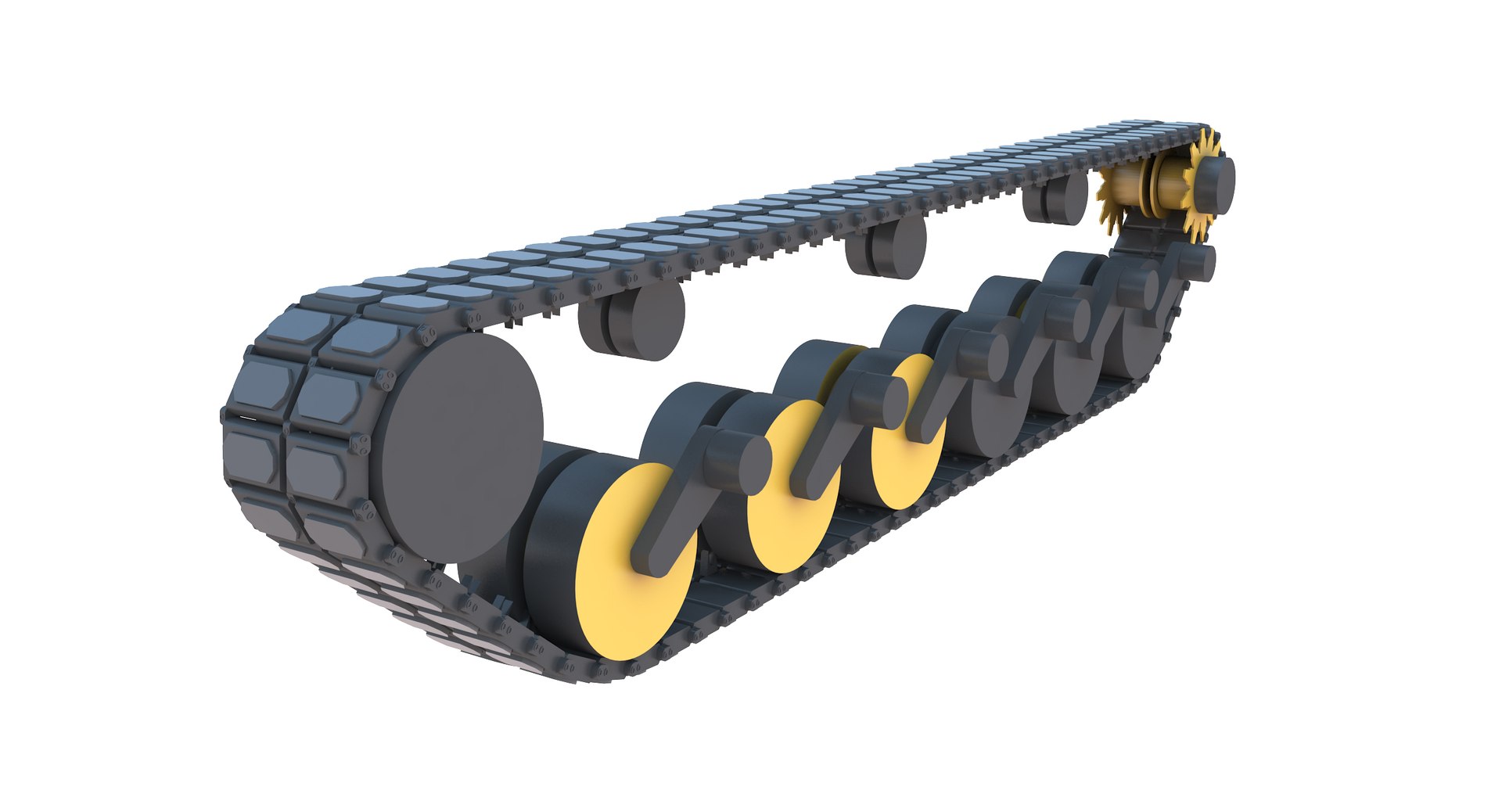 3D Tank Track - TurboSquid 1579822