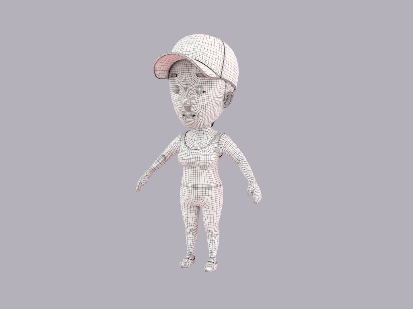 Cartoon Female Character Rigged 041 Model - TurboSquid 2374845