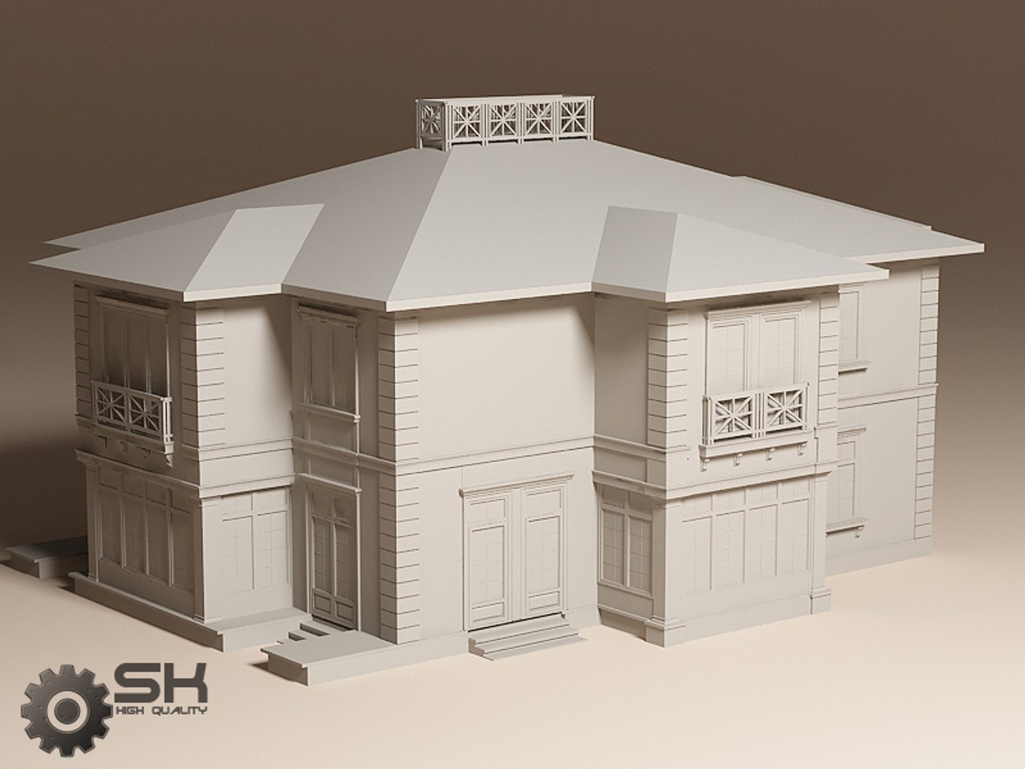 3d Bungalow House