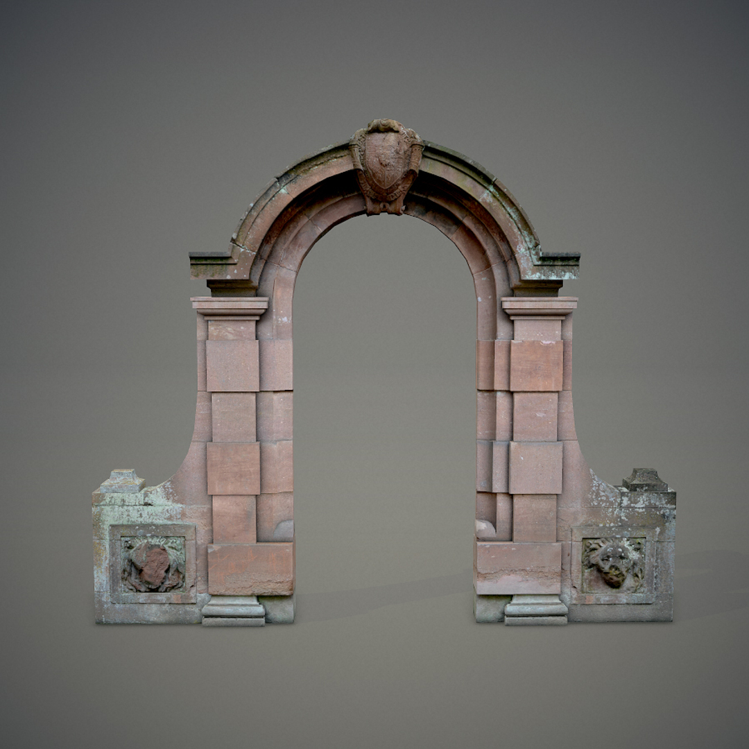 arched gateway 3d model