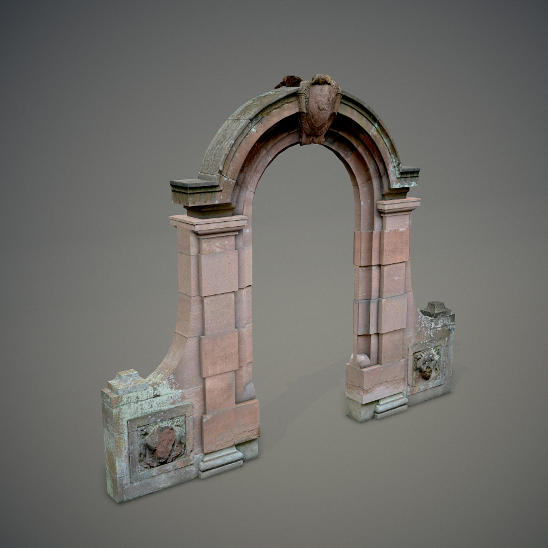 arched gateway 3d model
