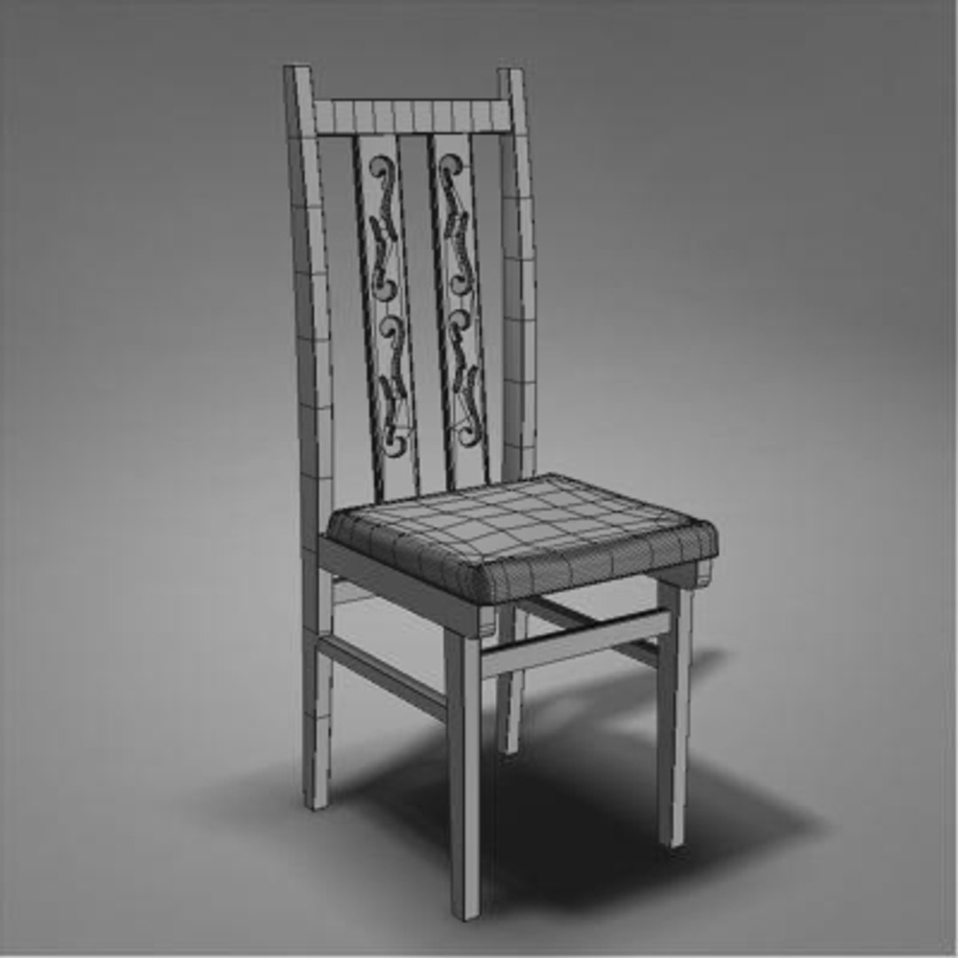 3d Chair Render Model