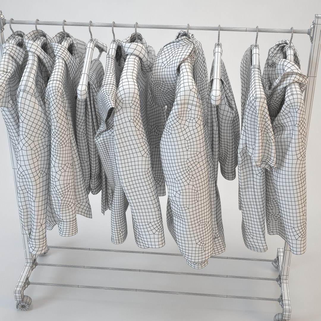 Clothes rack 3D model - TurboSquid 1170353