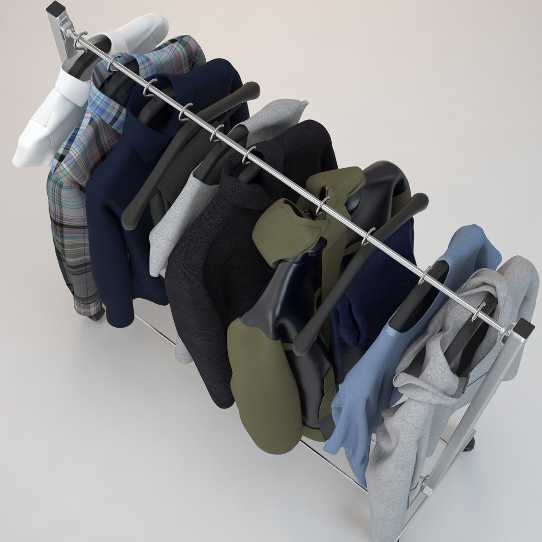 Clothes rack 3D model - TurboSquid 1170353