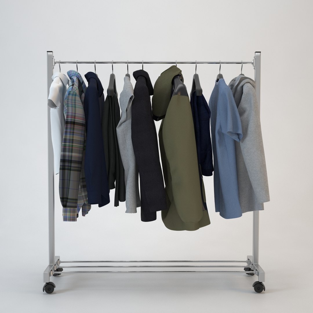 Clothes rack 3D model - TurboSquid 1170353