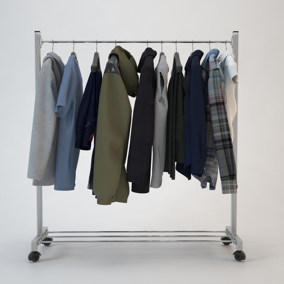 Clothes rack 3D model - TurboSquid 1170353