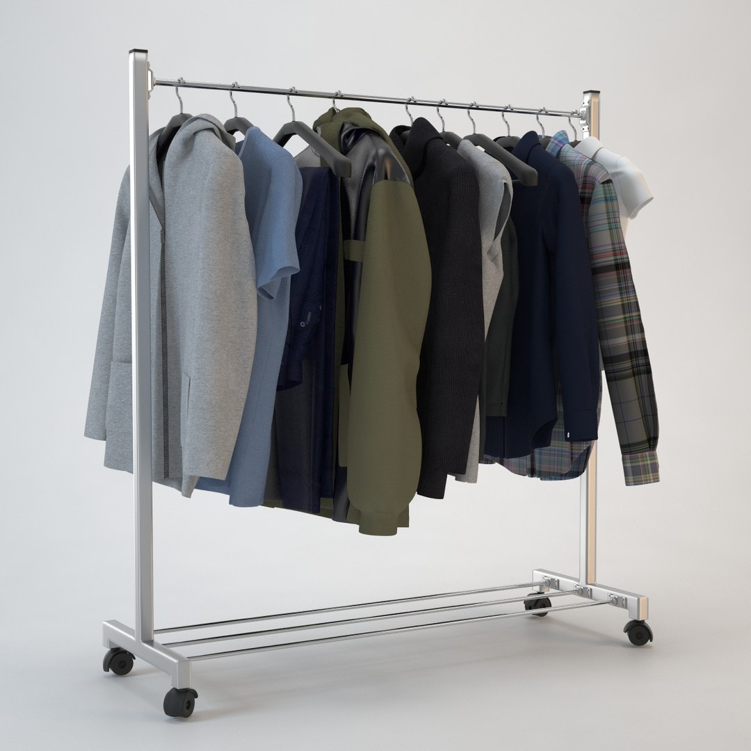 Clothes rack 3D model - TurboSquid 1170353