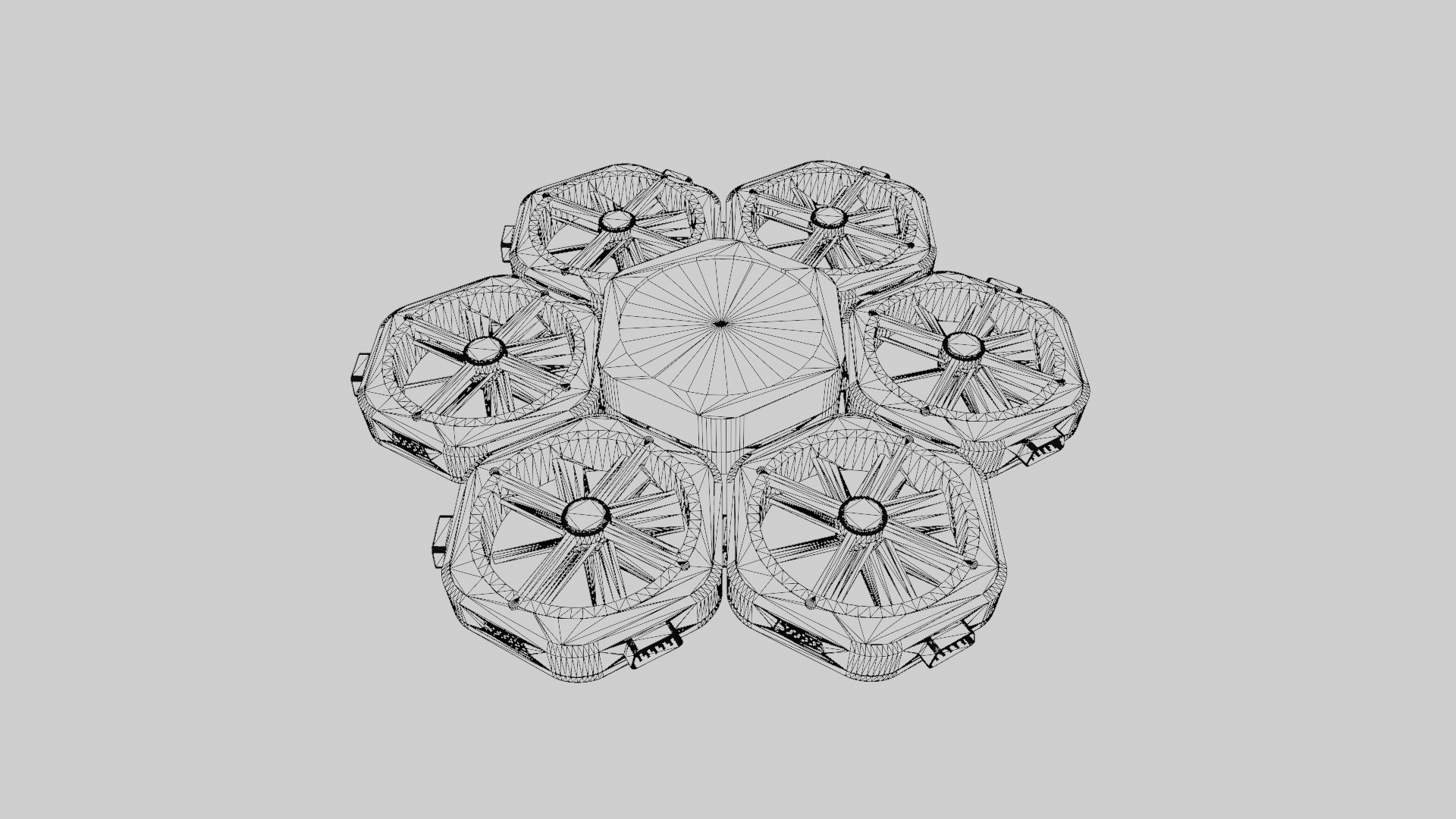 Drone Hexagon Full Version 3D Model - TurboSquid 2350941