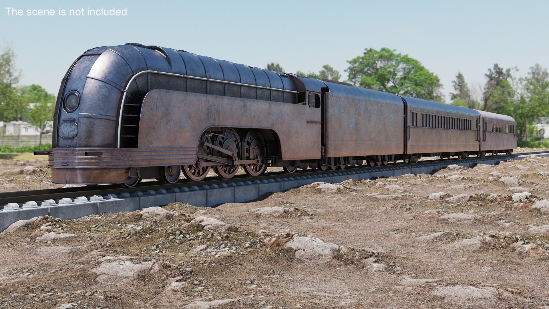 3D Model Art Deco Train Set Streamlined Nose - TurboSquid 2426472