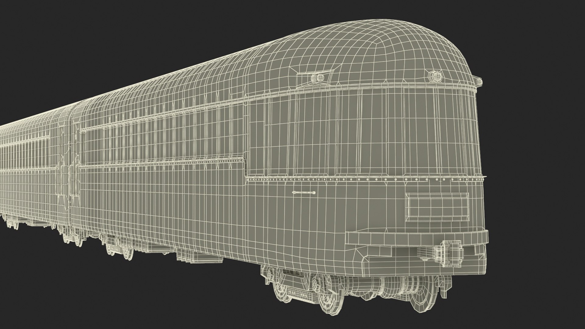 3D Model Art Deco Train Set Streamlined Nose - TurboSquid 2426472