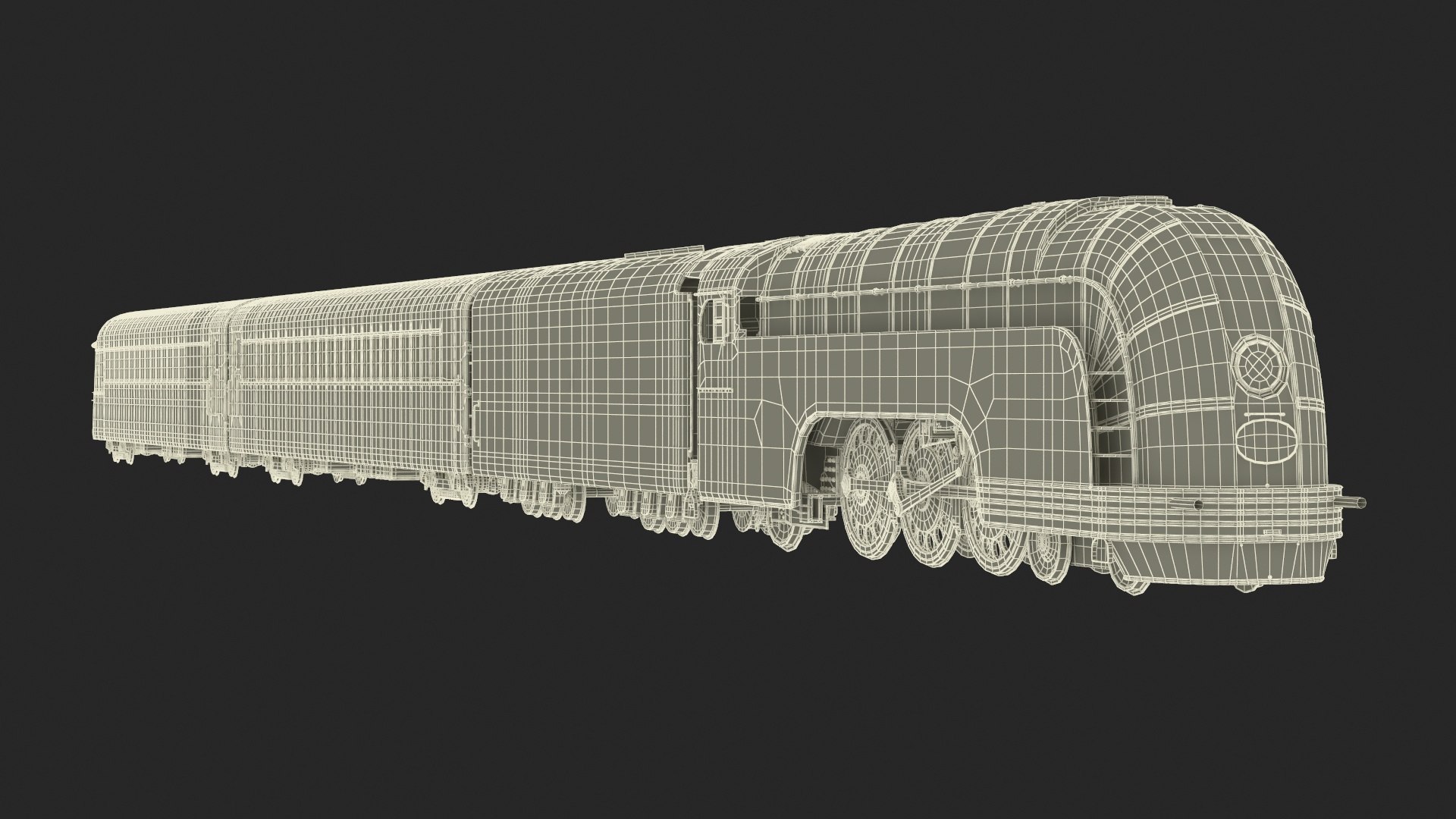 3D Model Art Deco Train Set Streamlined Nose - TurboSquid 2426472
