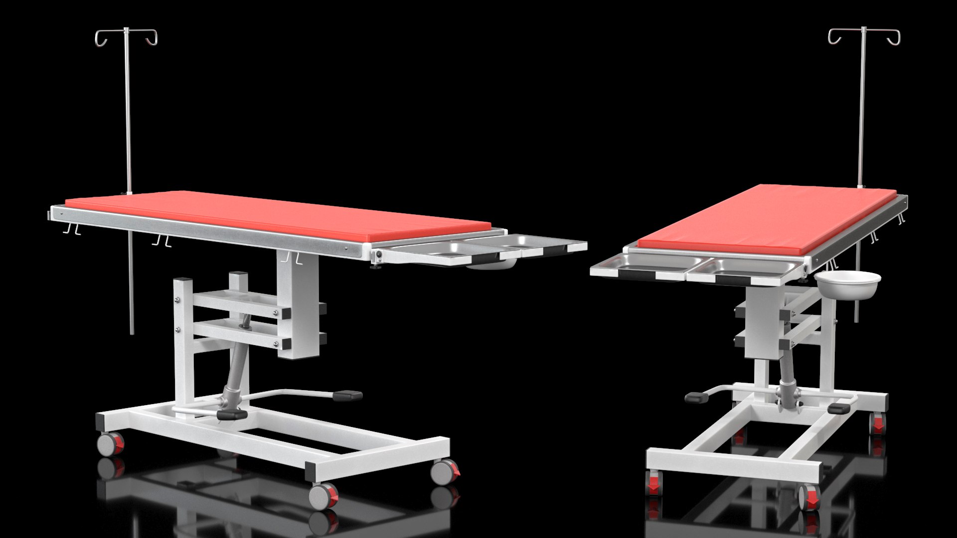 3D Veterinary Table Red - TurboSquid 1974540