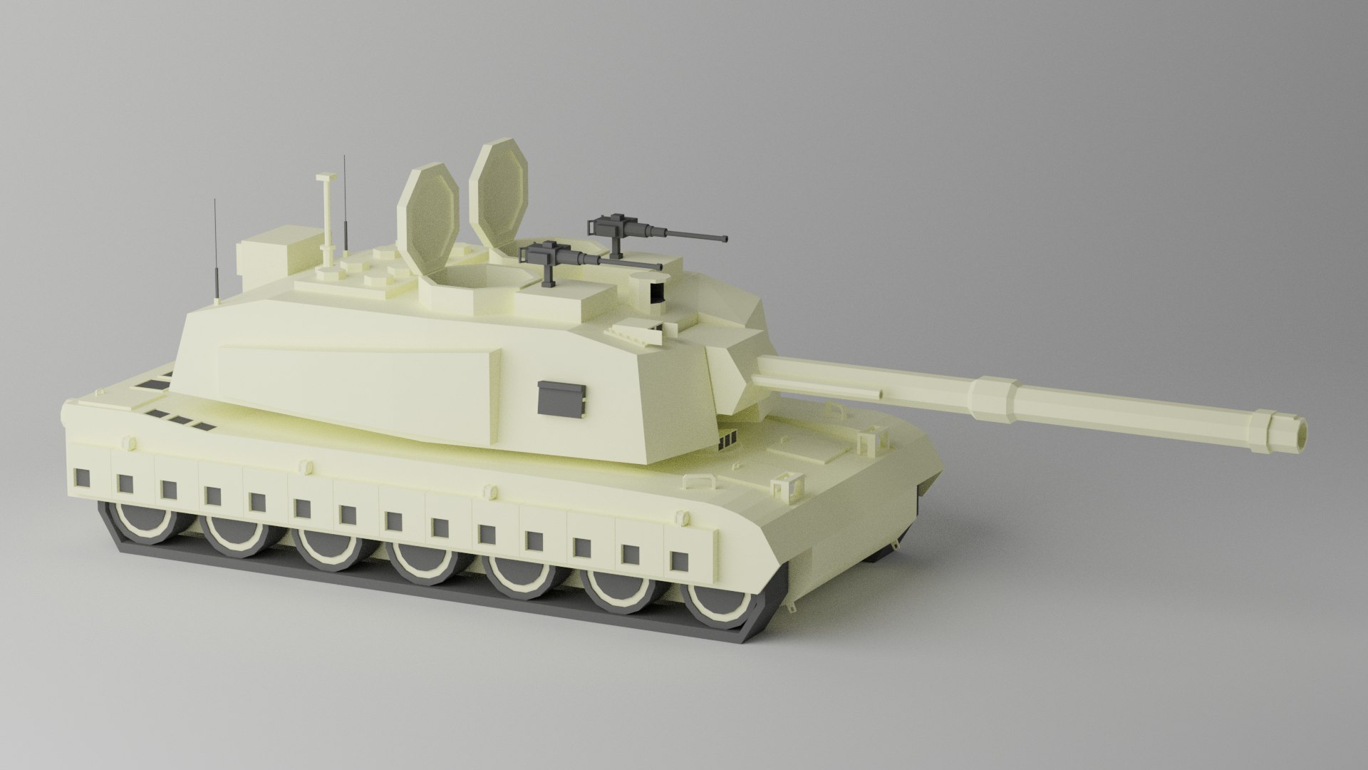 3D Simple Cartoon Heavy Tank Model - TurboSquid 1508089