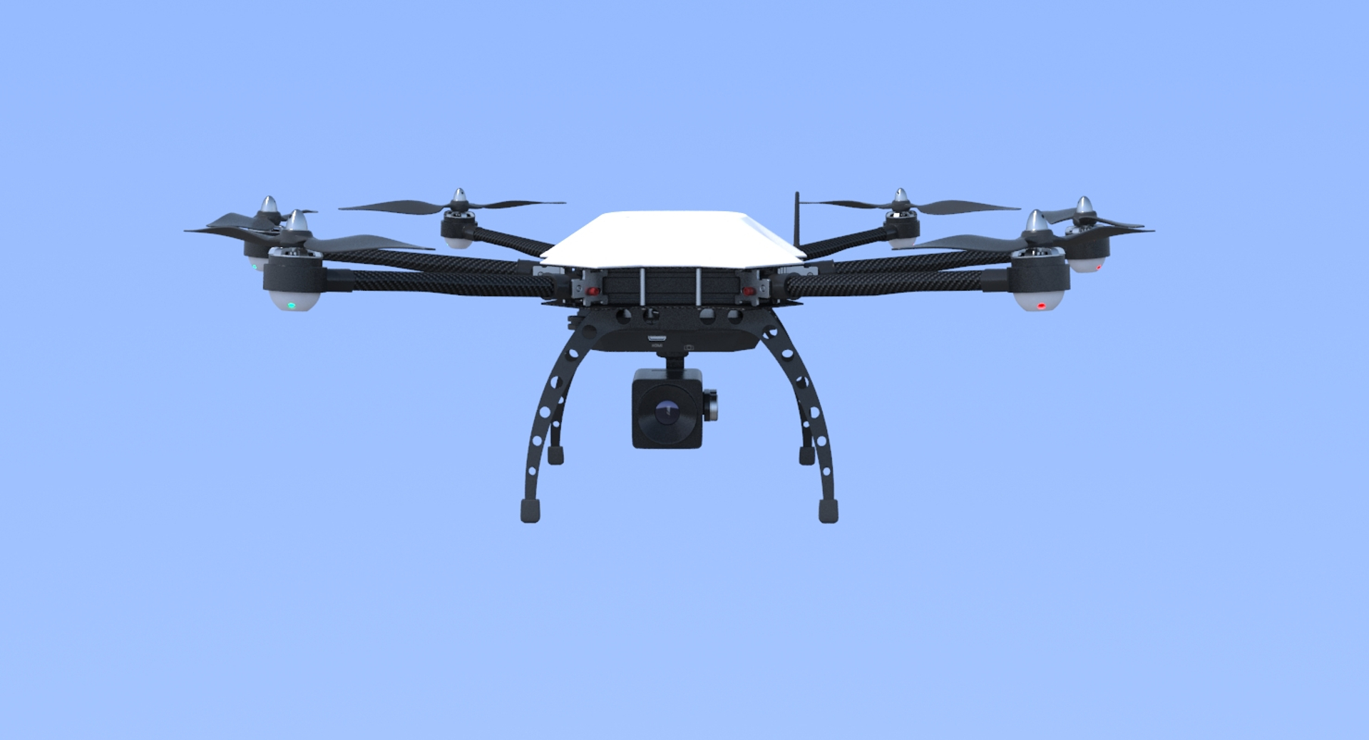 3d Generic Drone Hexacopter Copter Model