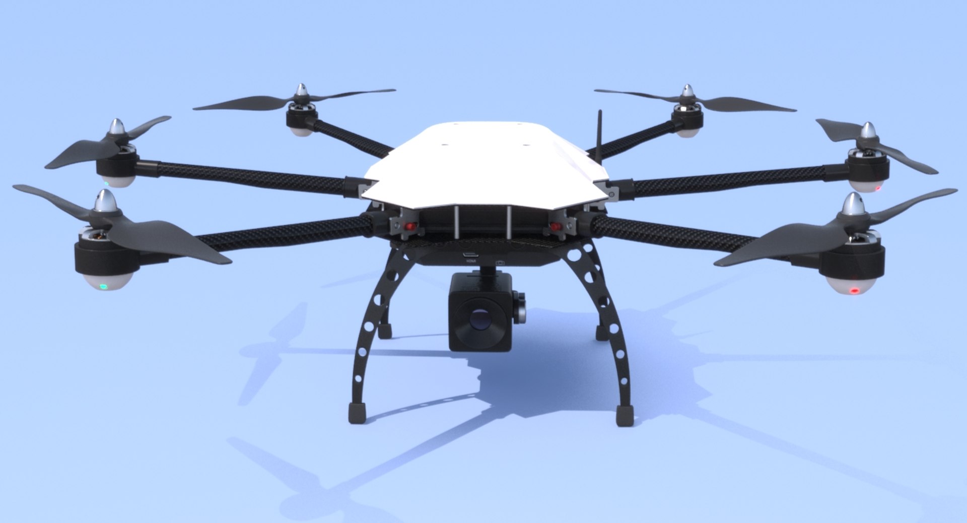3d Generic Drone Hexacopter Copter Model