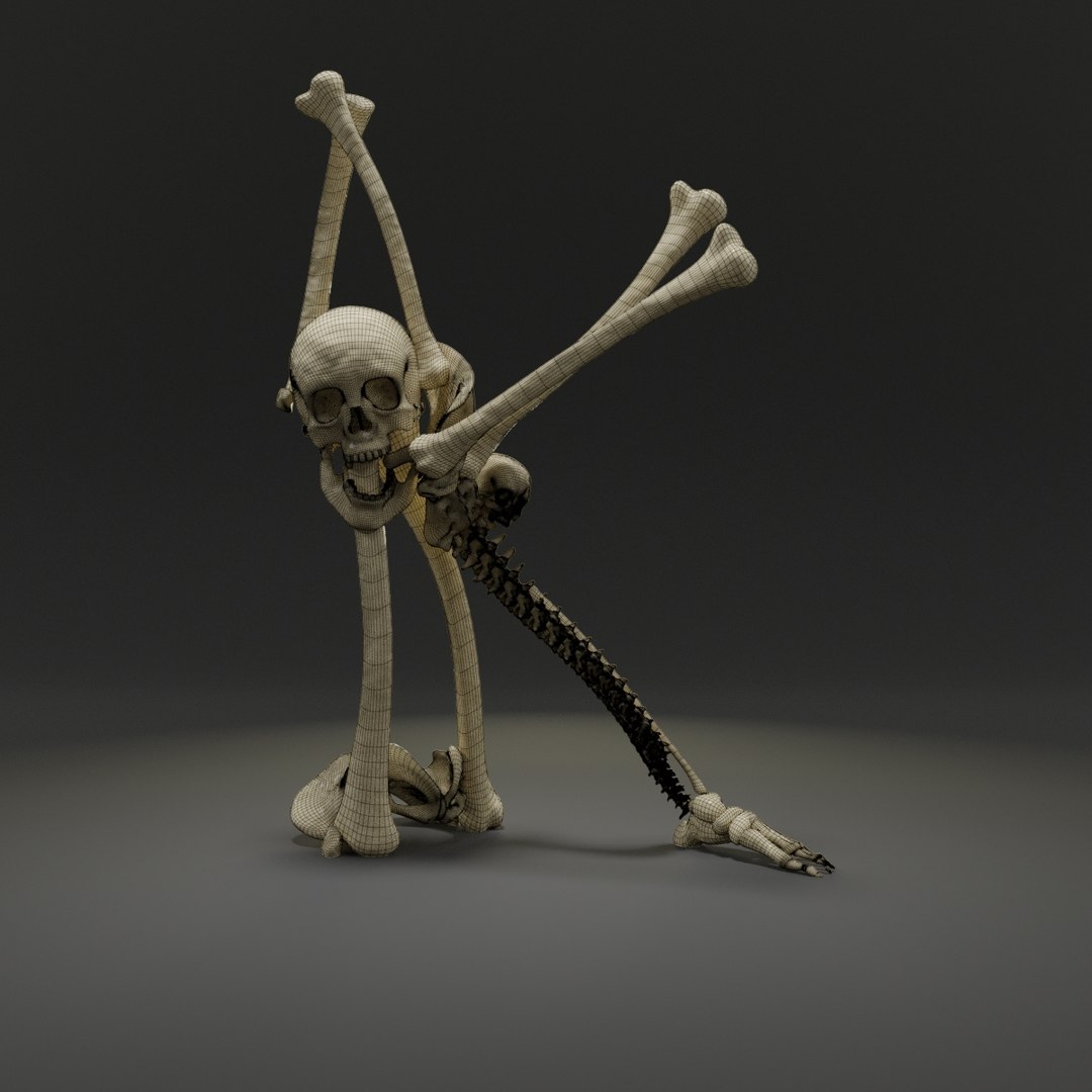 Letter K Bones Skeleton 3D Model - TurboSquid 1547533