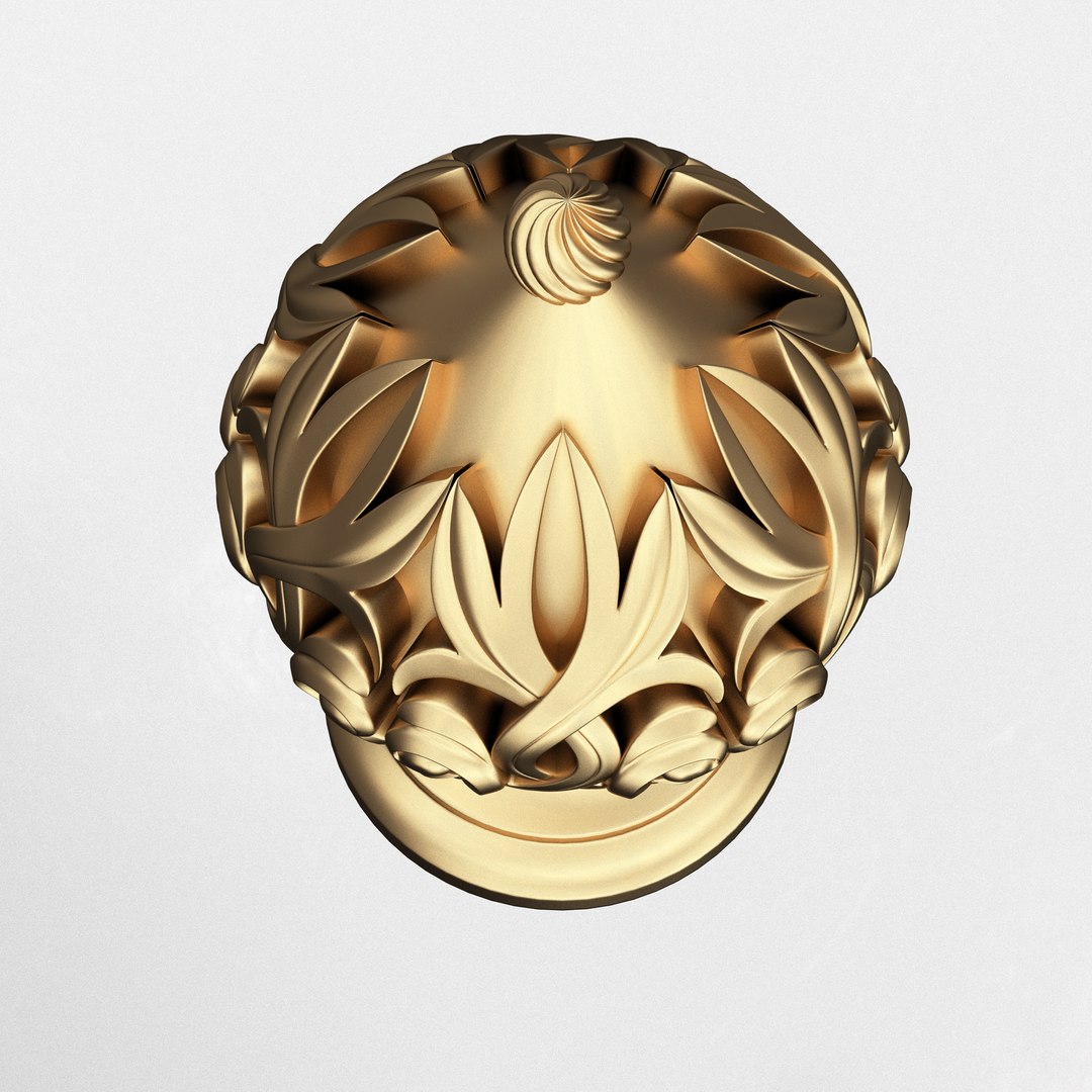 3D Carved Finial Knob 01 - TurboSquid 2335728