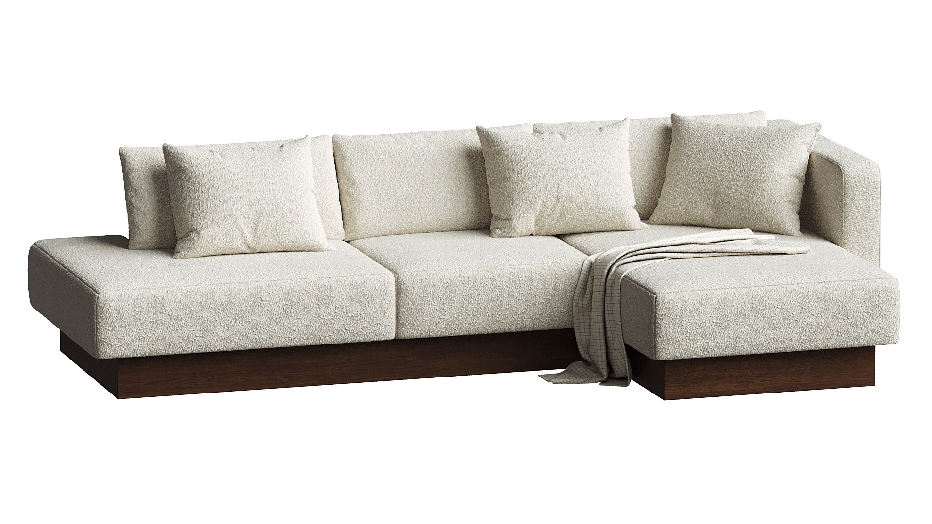 Brady Fabric Sofa Sectional Right 3D - TurboSquid 2278344