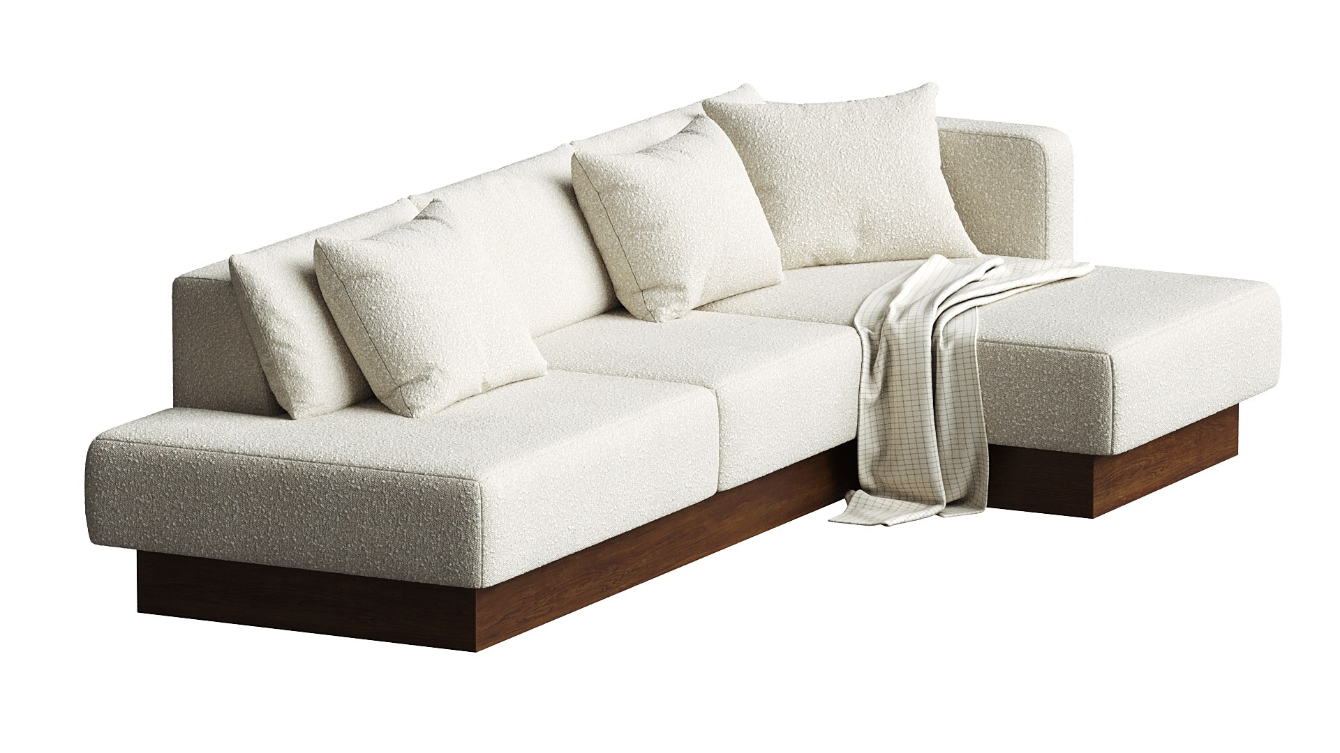 Brady Fabric Sofa Sectional Right 3D - TurboSquid 2278344