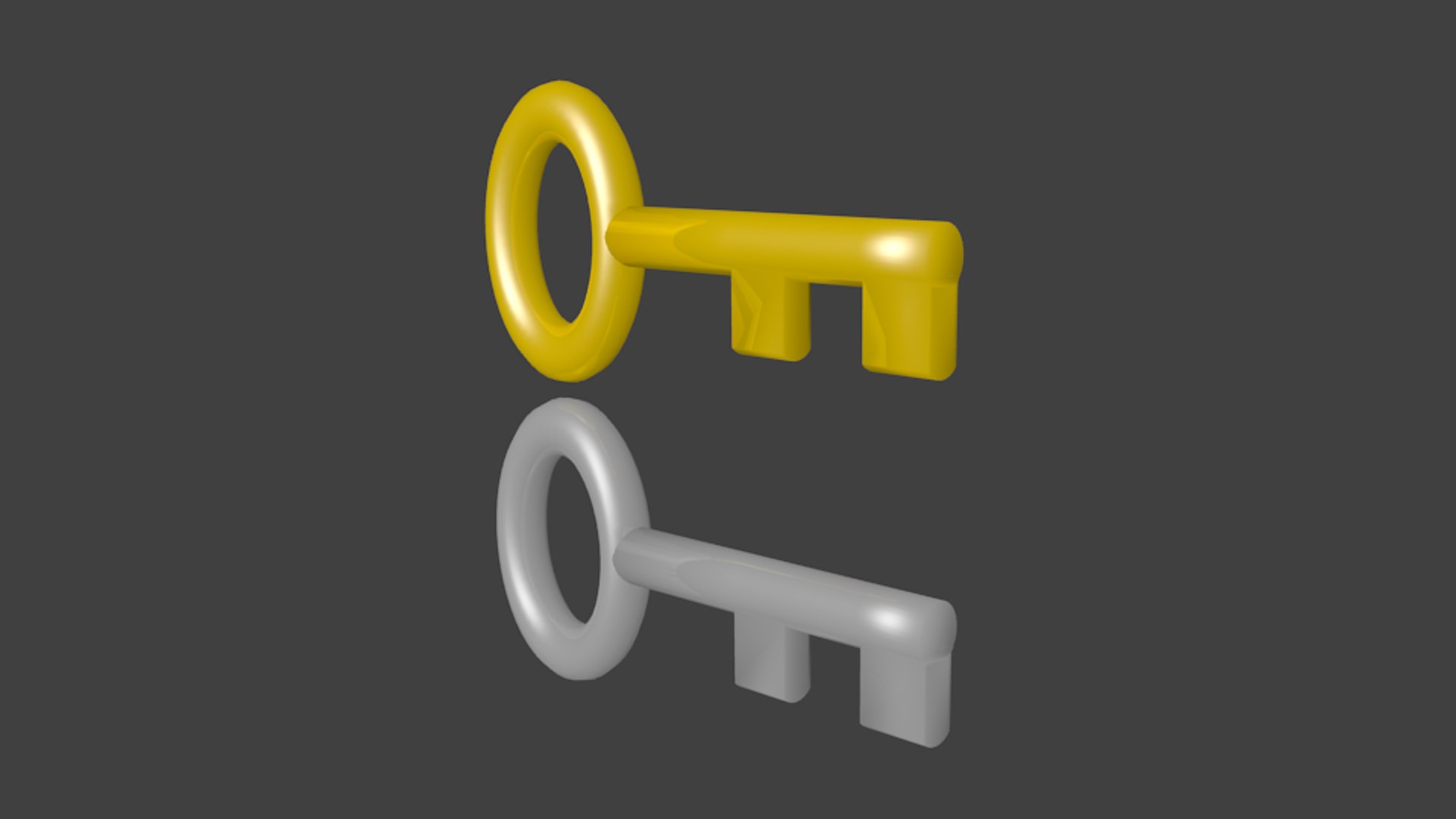 3d Model Key Cartoon