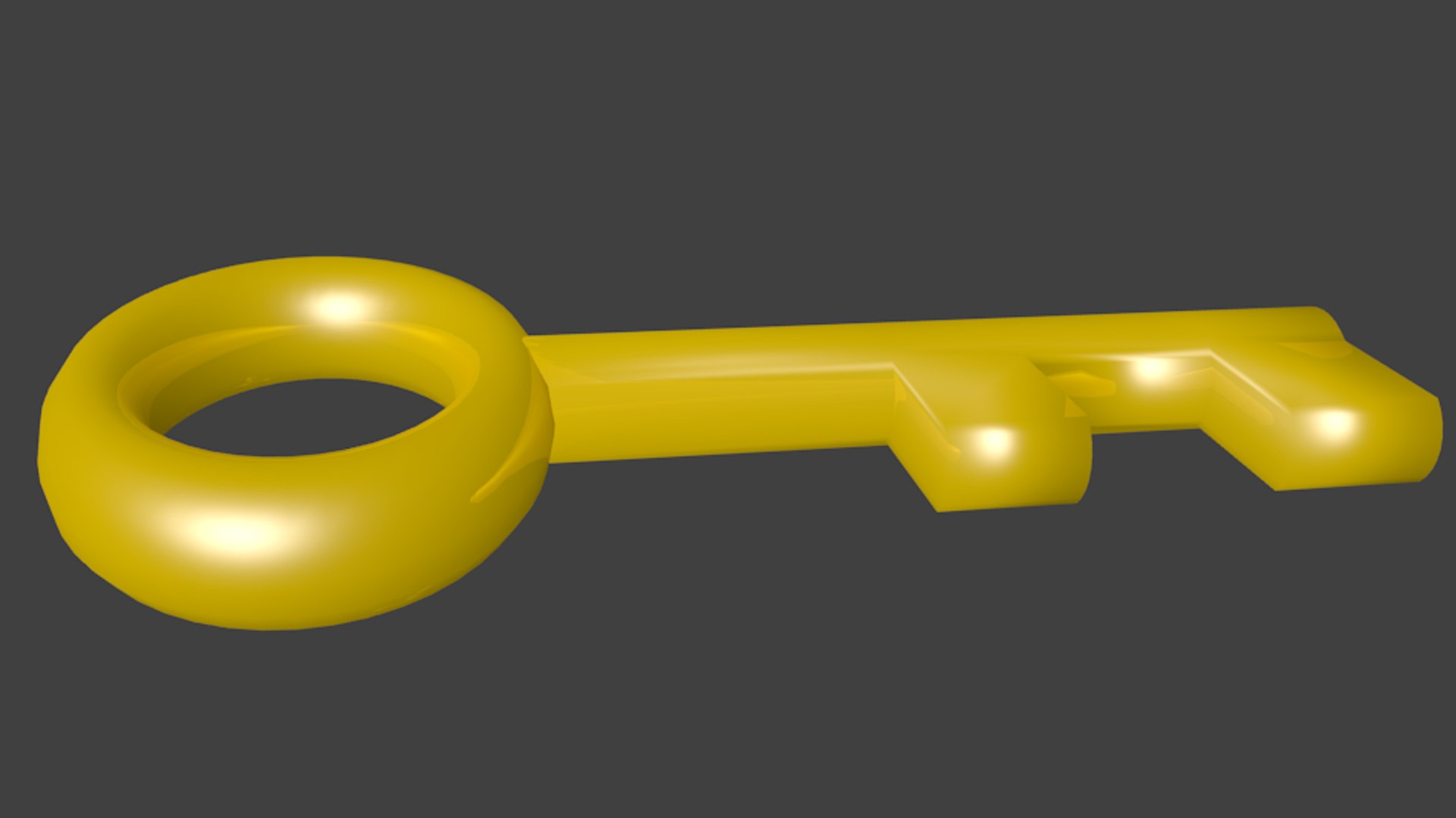 3d Model Key Cartoon