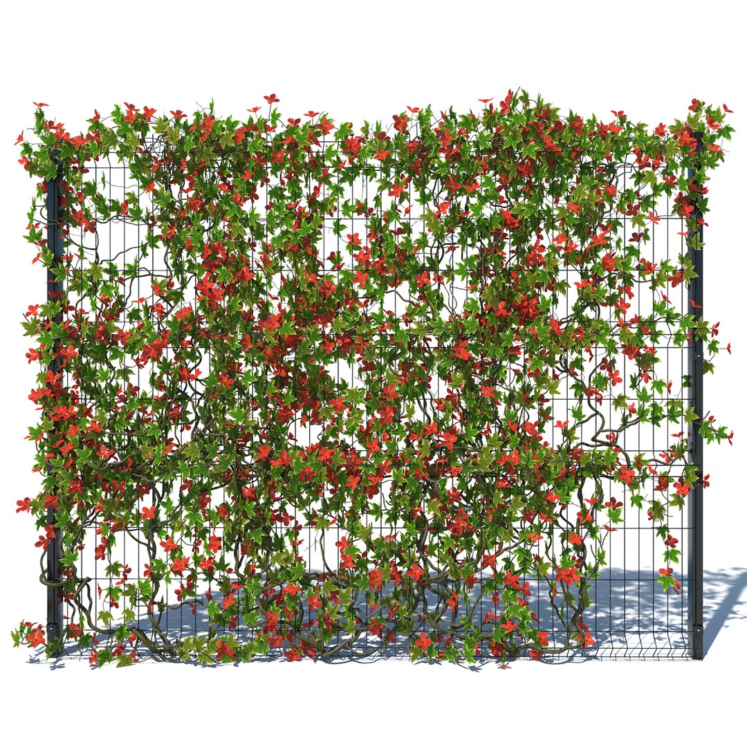 Metal Fence 3D H - 203 With Ivy V2 3D - TurboSquid 1972905
