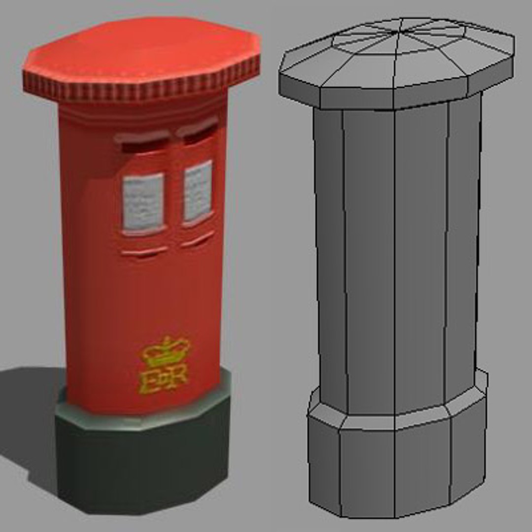 3d Post Polygons Model