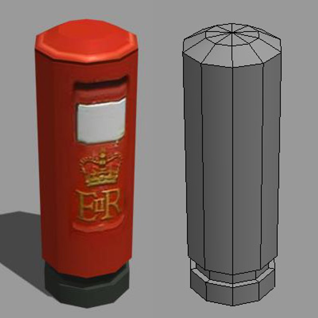 3d Post Polygons Model