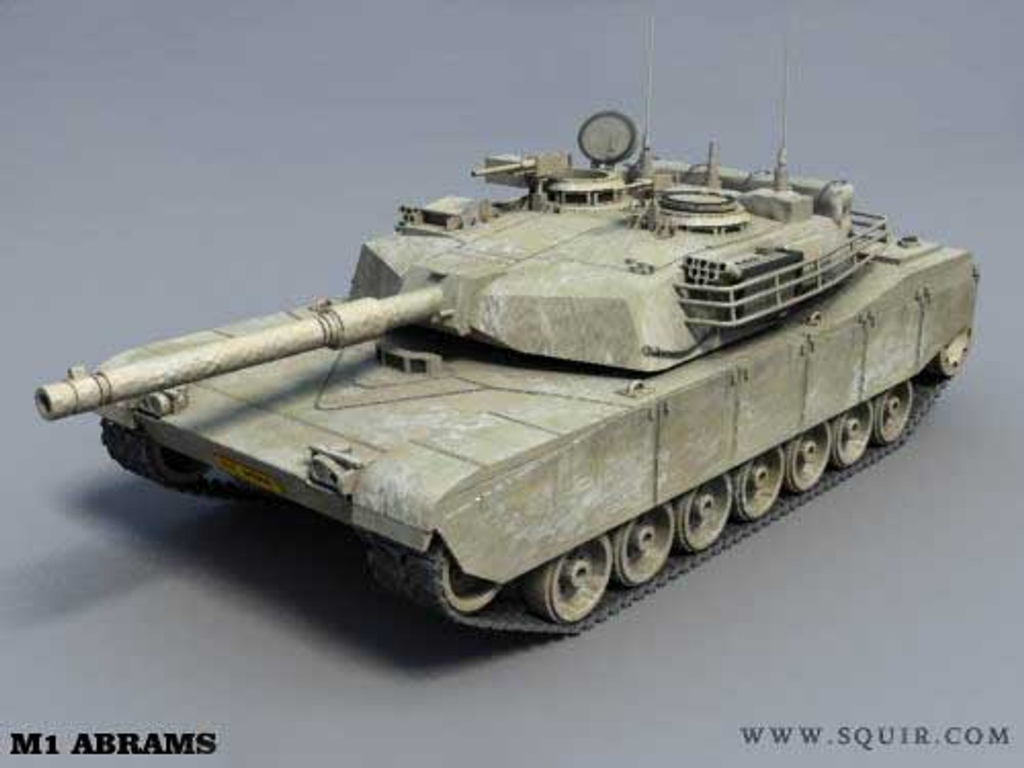 A1 M1 Abrams Tank Tracks 3ds