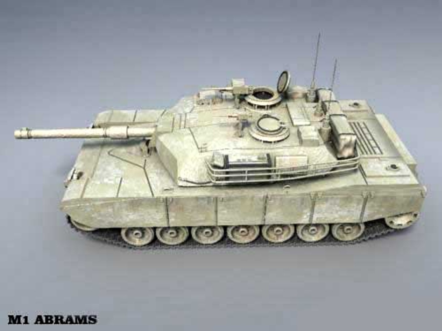 A1 M1 Abrams Tank Tracks 3ds