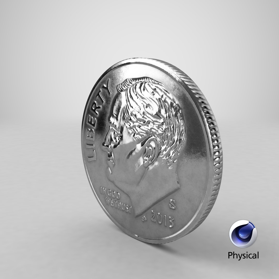 Dime coin pbr 3D - TurboSquid 1700162