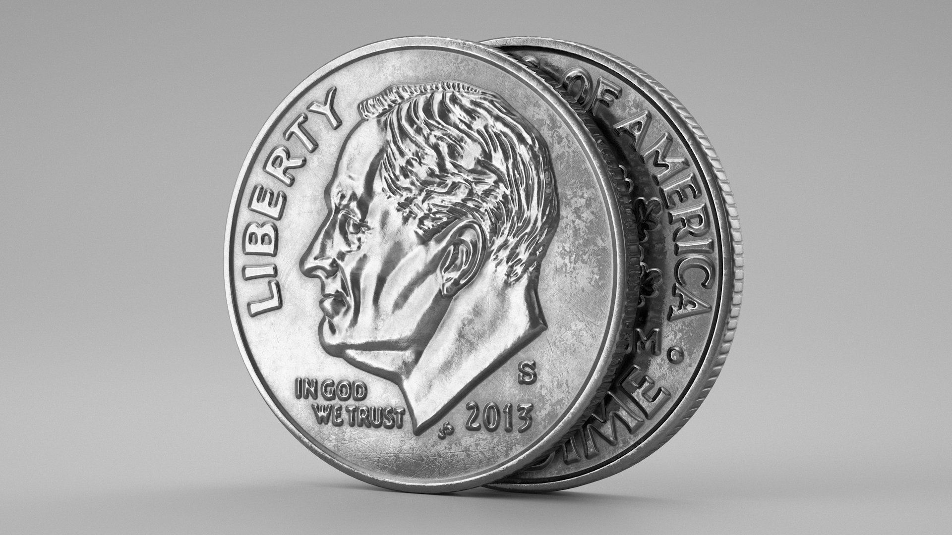 Dime coin pbr 3D - TurboSquid 1700162