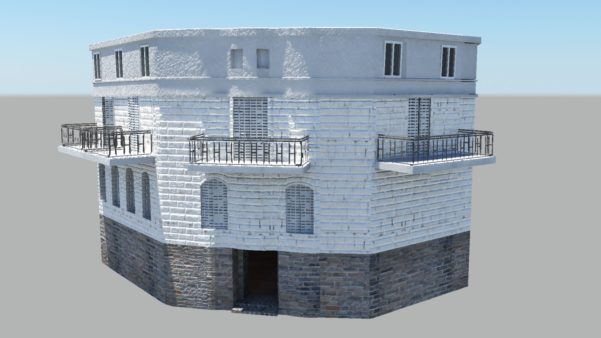 3d model of old building