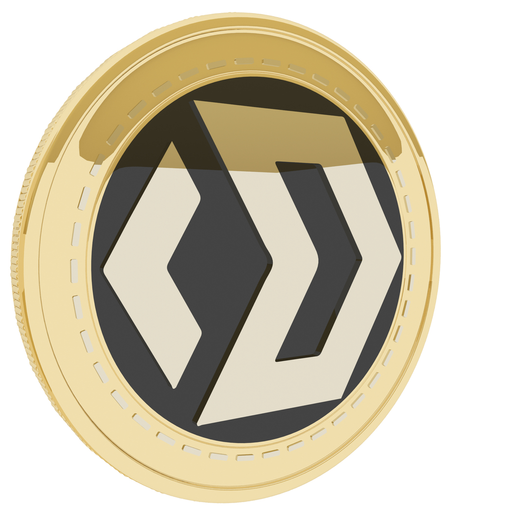 3D Blocknet Cryptocurrency Gold Coin - TurboSquid 1783264