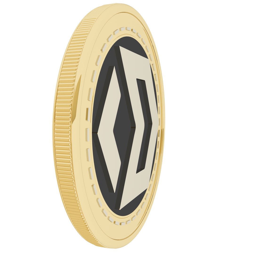 3D Blocknet Cryptocurrency Gold Coin - TurboSquid 1783264