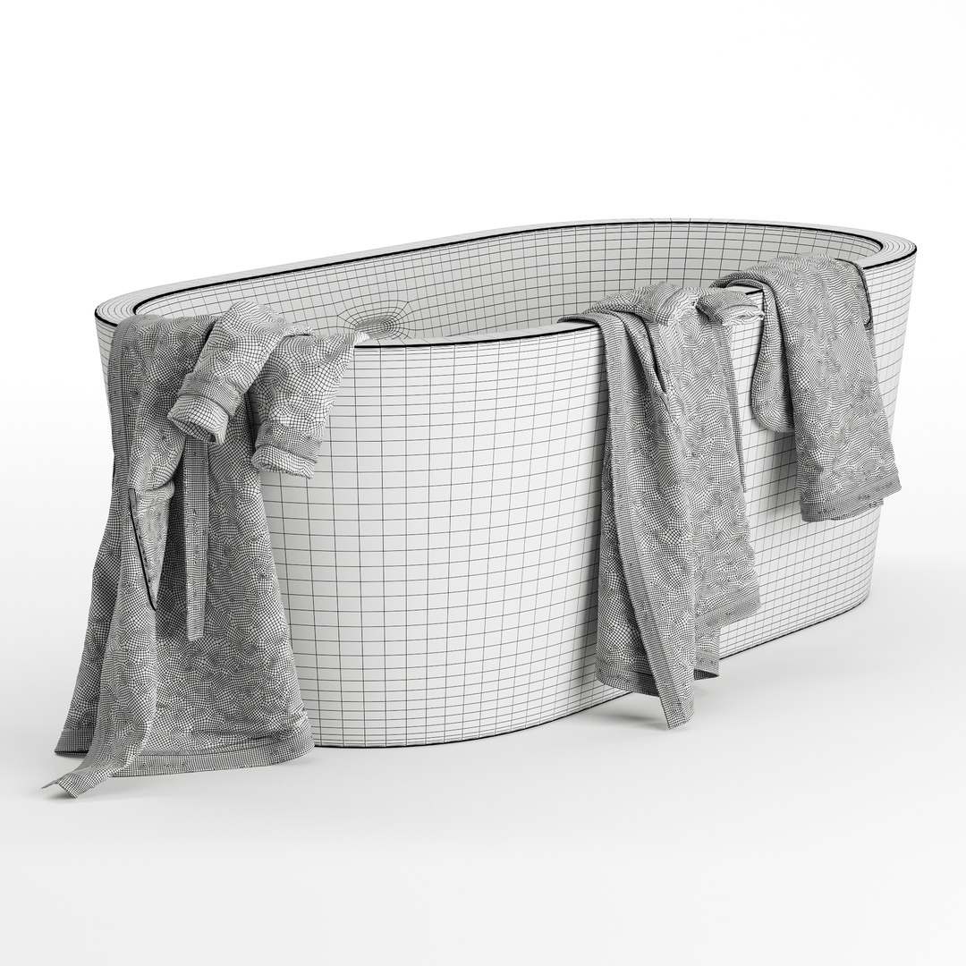 3D Bathrobe Hanging Set 02 - TurboSquid 1978881