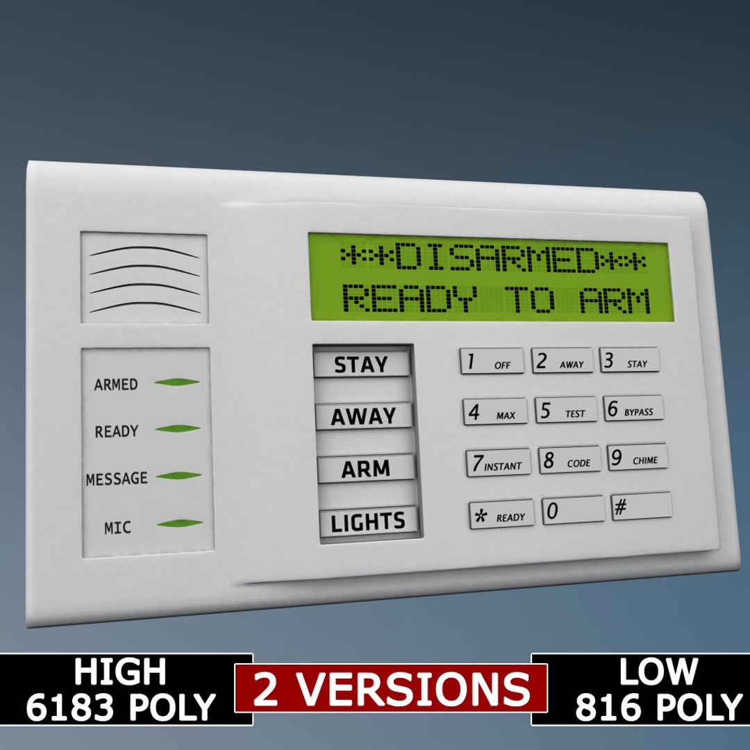 3d Alarm Keypad Polys